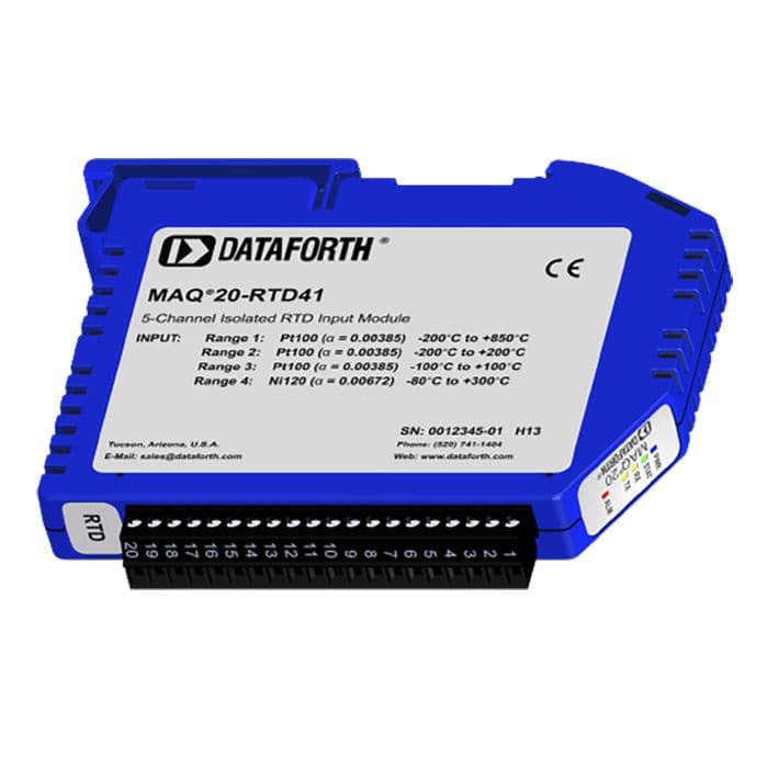 模拟输入信号处理模块 - MAQ20-RTD41 - Dataforth Corporation - 用于 RTD / DIN导轨 / 4 线式