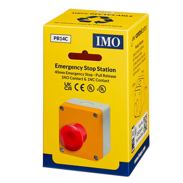 紧急制动按钮盒 - PB14C - IMO Precision Controls Limited - 单键 / IP67
