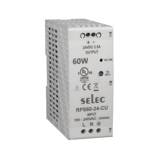 AC/DC开关电源 - RPS60 series - SELEC Controls Pvt. Ltd. - DIN导轨 AC/DC开关电源 - RPS60 series - SELEC Controls Pvt. Ltd. - DIN导轨