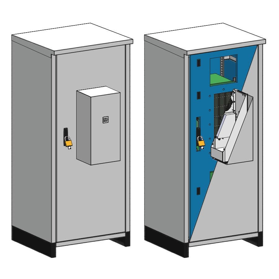 户外电子设备机柜 - EER - Edit Elektronik - 用于操控 / 电镀钢 / 用于远程通信设备