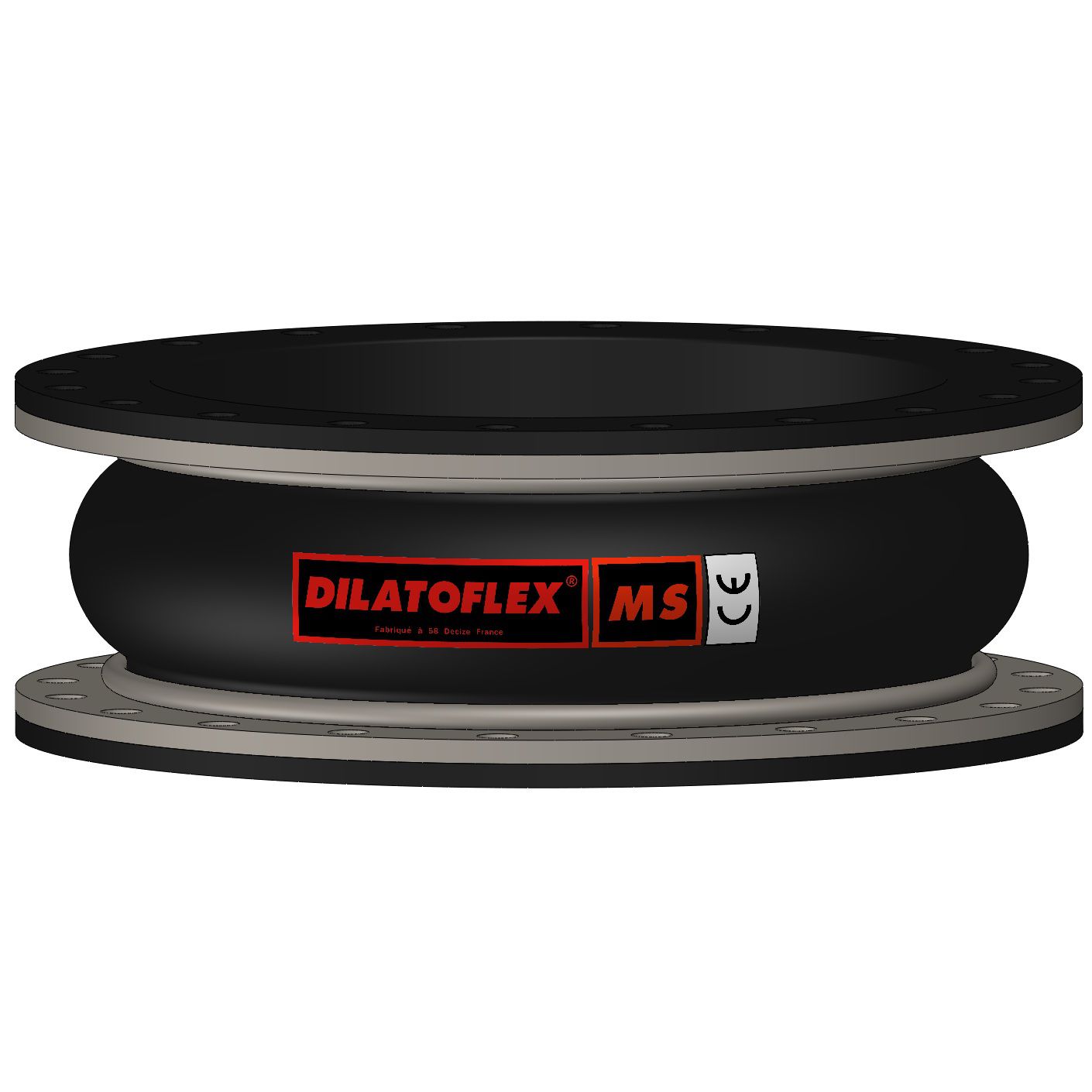 管道橡胶膨胀节 - Type M - DILATOFLEX - 圆形 / 法兰 / 用于真空