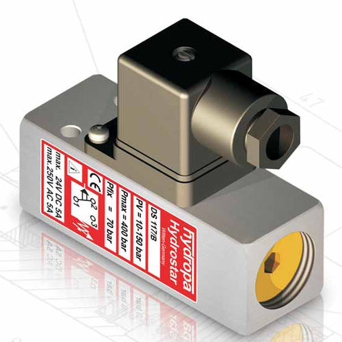活塞压力开关 - DS-117 / 112 series - Hydropa - 用于油 / IP65 / 可调节
