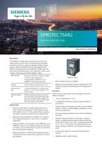 距离保护继电器 - SIPROTEC 7SA82 - SIEMENS Energy automation and smart grid ...