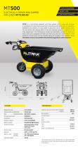 带轮小型自卸车 - MT500 - ALITRAK S.r.l - 电动 / 前部卸载 / 升降翻斗式