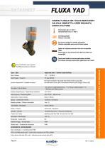 活塞阀 - FLUXA YAD - MAROS Engineering - 气动操控式 / 停止 / 螺纹