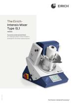 动态混合机 - EL1 - Maschinenfabrik Gustav Eirich GmbH & Co. KG - 分批 / 液体/固体 ...