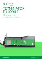单轴破碎机 - Terminator e-mobile - Komptech - 散装固体废弃物 / 紧凑型 / 移动式