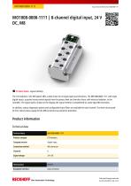 数字I/O模块 - MO1008-0000-1111 - Beckhoff Automation - 接地总线 / 8通道 / 可配置