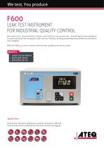 绝对压力骤降密封测试仪 - F600 - ATEQ/法国爱迪克 - 紧凑型 / 自动
